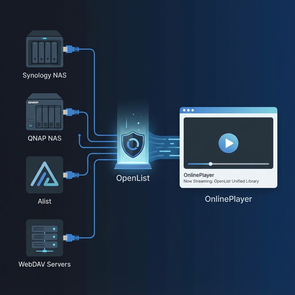 OpenList + WebDAV：打造万能的 NAS 播放网关